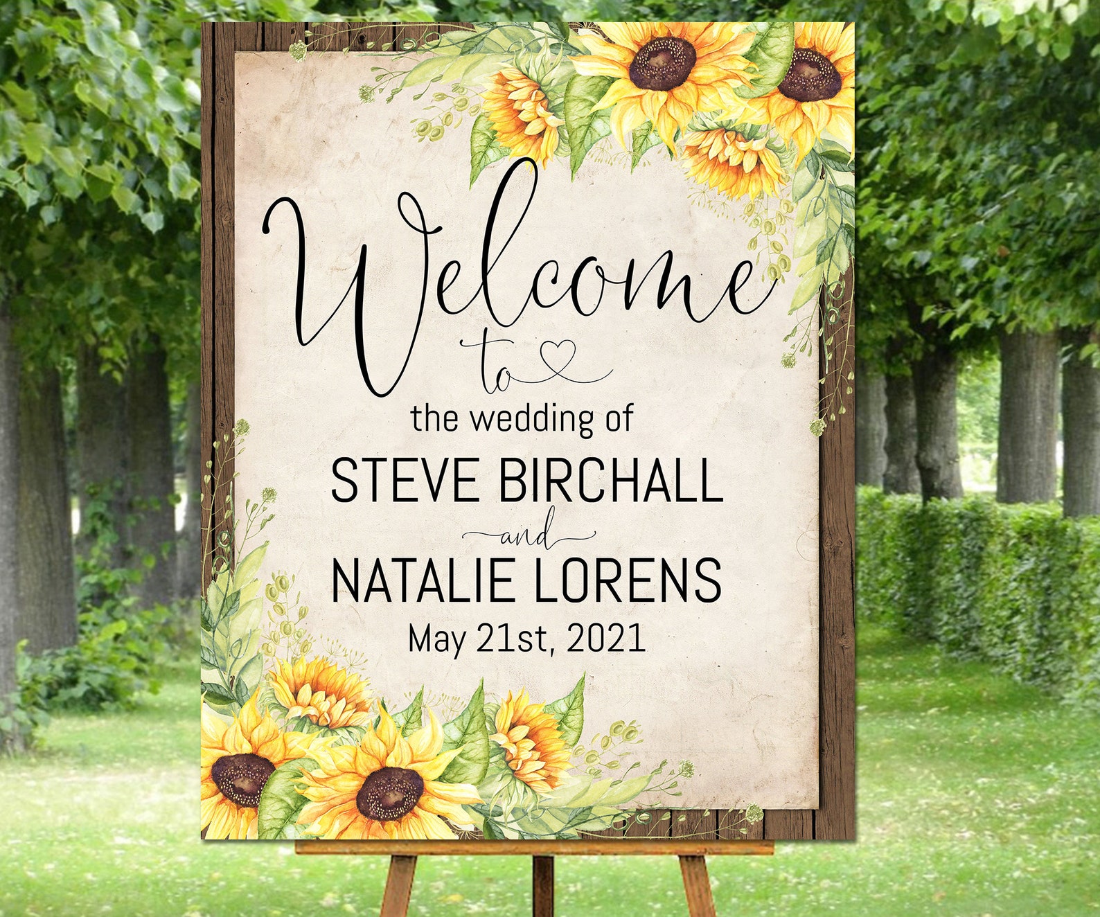 Sunflowers Wedding Welcome Sign Floral Sunflower Welcome - Etsy Singapore