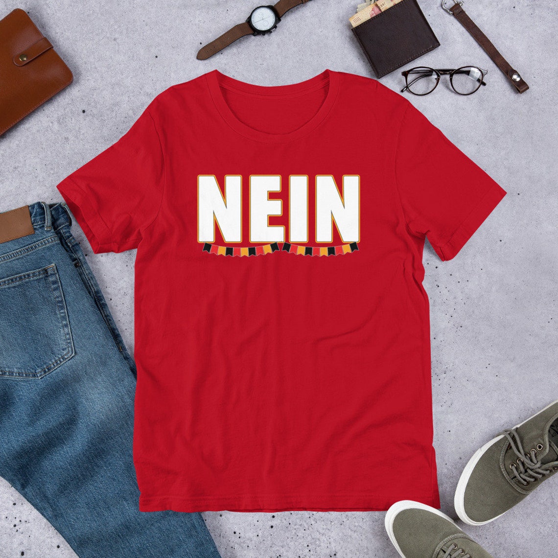 NEIN Unisex T-shirt - German Word for No, German for No, German English ...