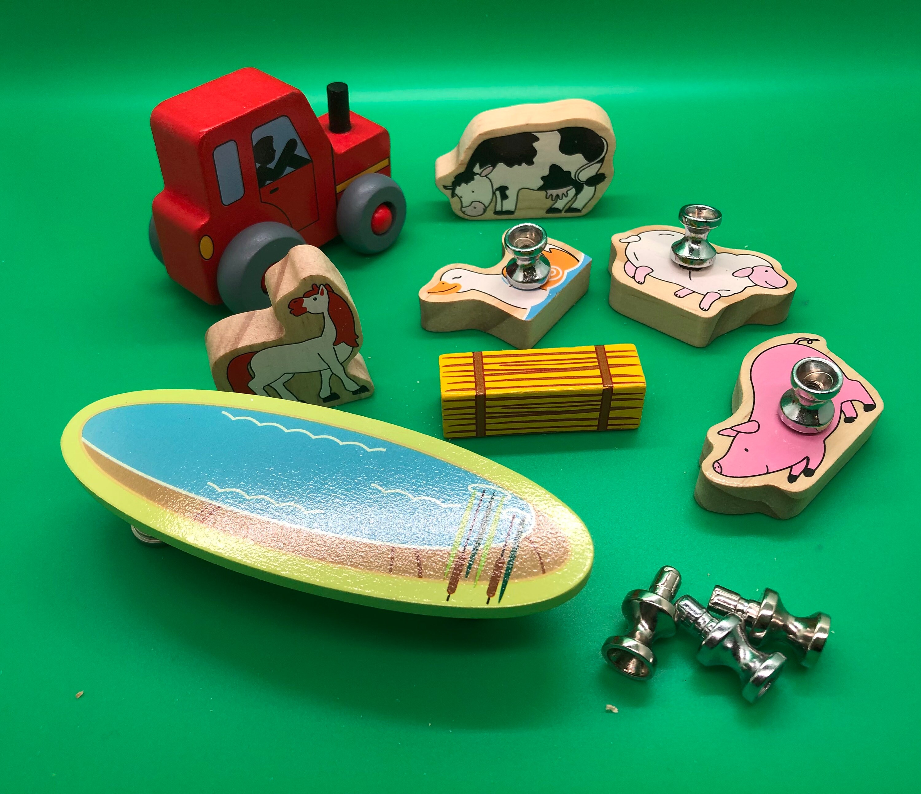 Wooden Farm Animal Knobs Farm Knobs Animal Knobs Pig Knob - Etsy