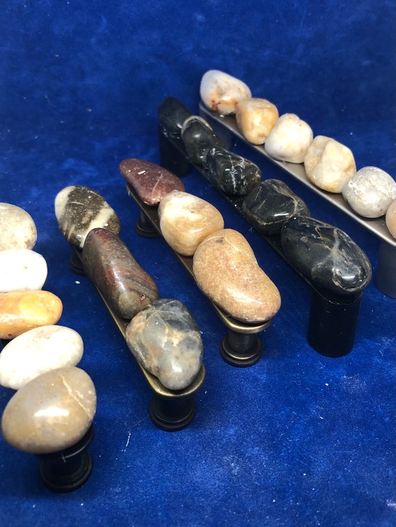 Rock Inspired Cabinet Pulls Stone Pulls Rustic Pulls Cabin - Etsy
