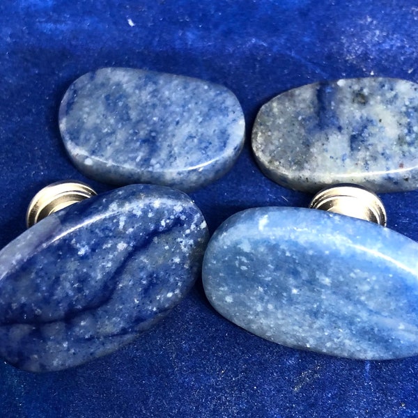 Blue Stone Knobs - Etsy