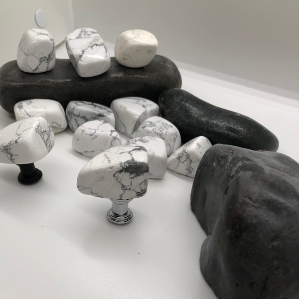 Howlite Knobs - Etsy