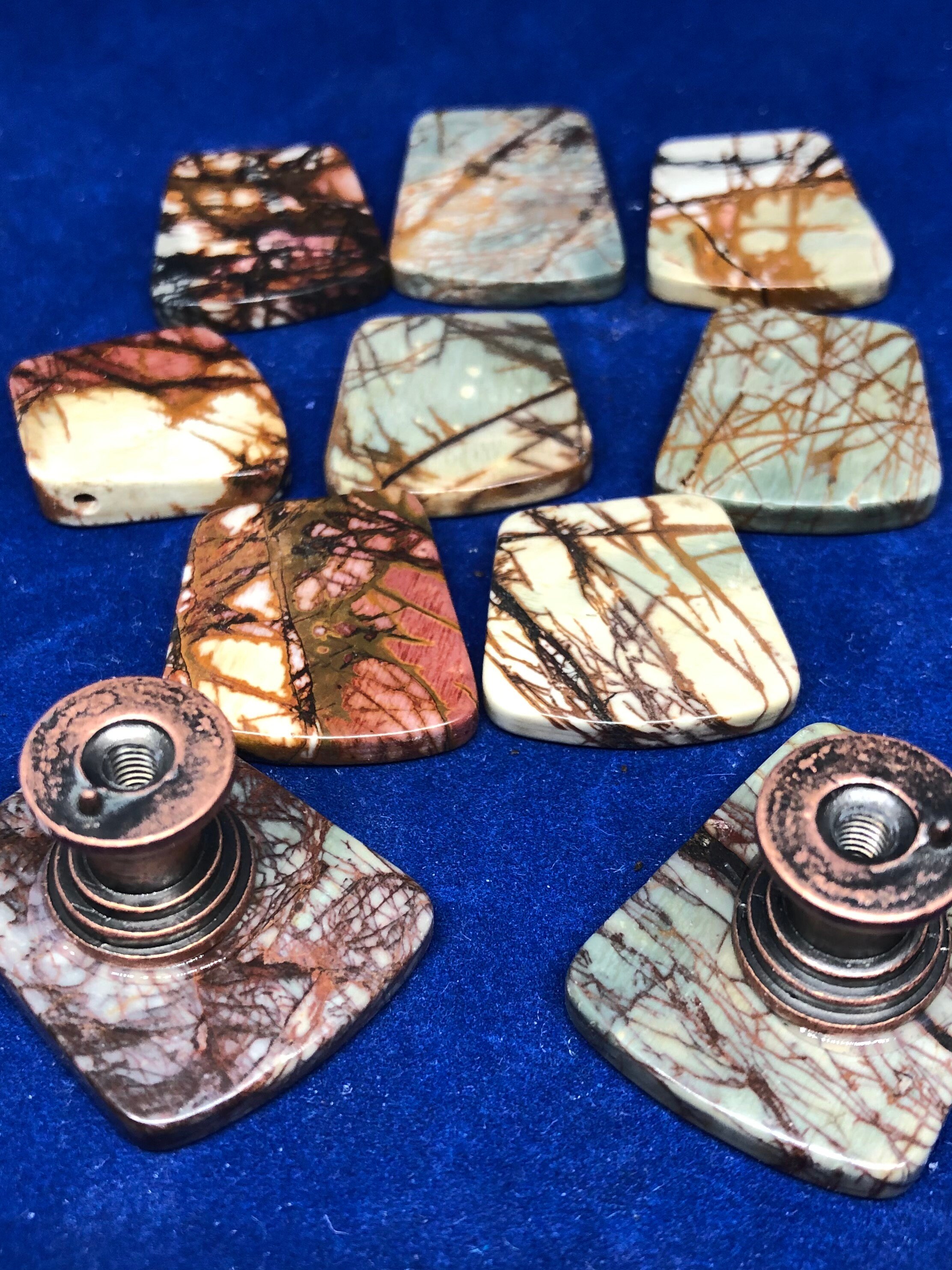 Red Creek Jasper Knobs Jasper Rock Knobs Stone Knobs | Etsy