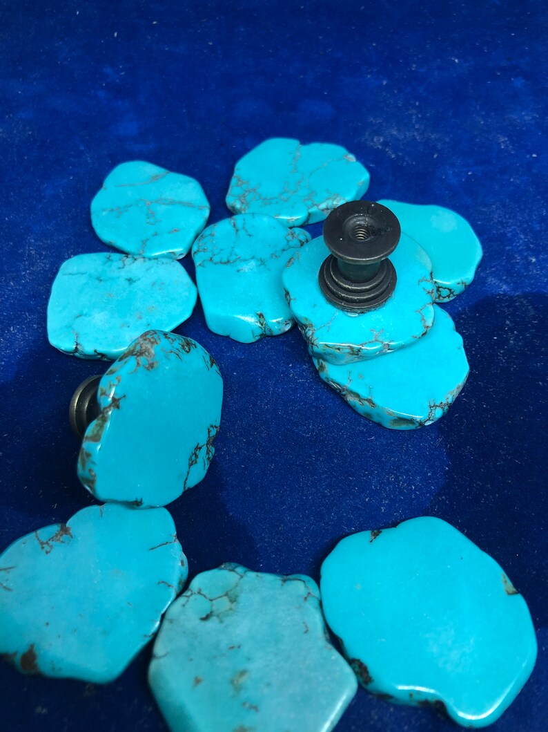 Turquoise Knobs Magnesite Turquoise Knobs 1 1/2 Slab - Etsy