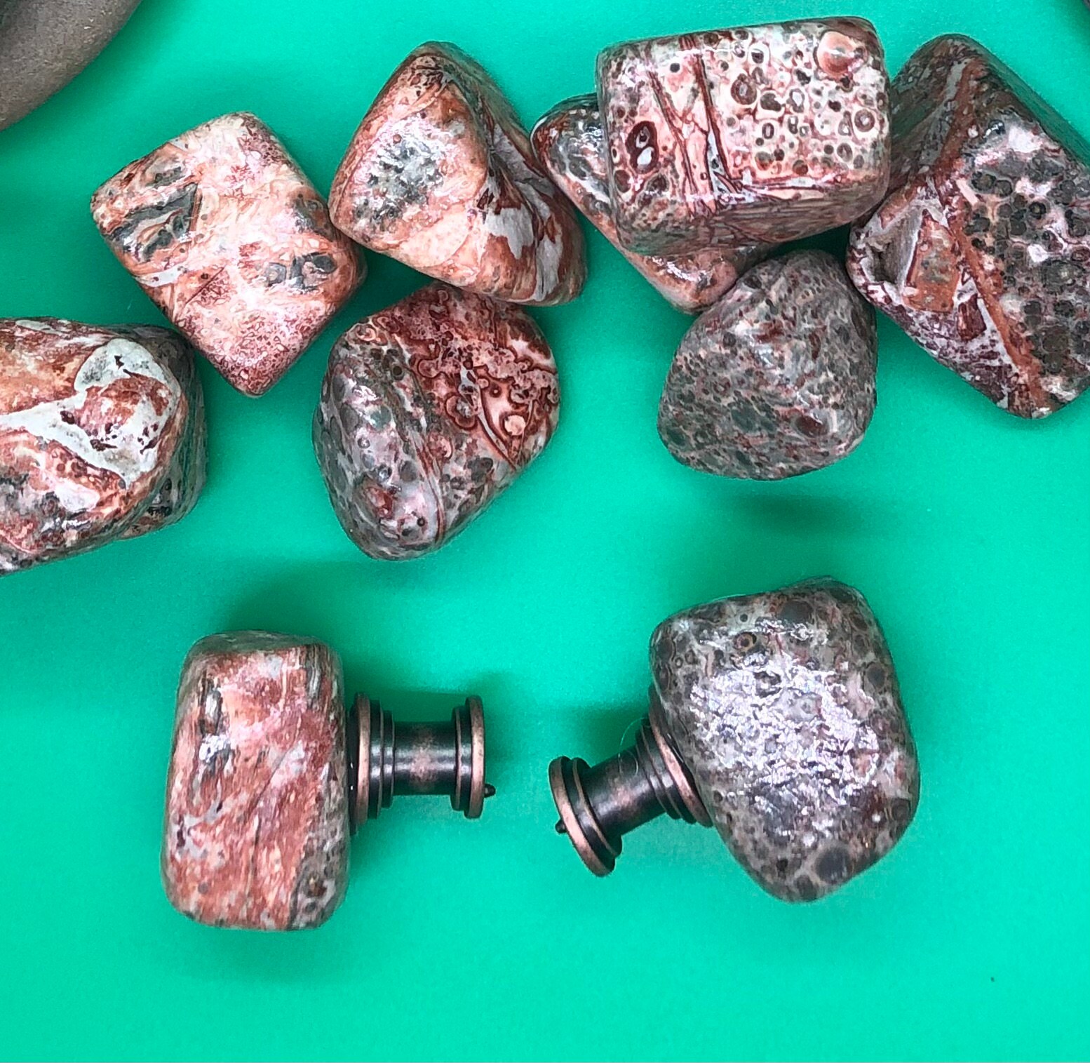 Jaguar Skin Jasper Knobs Leopard Jasper Knobs Polished | Etsy