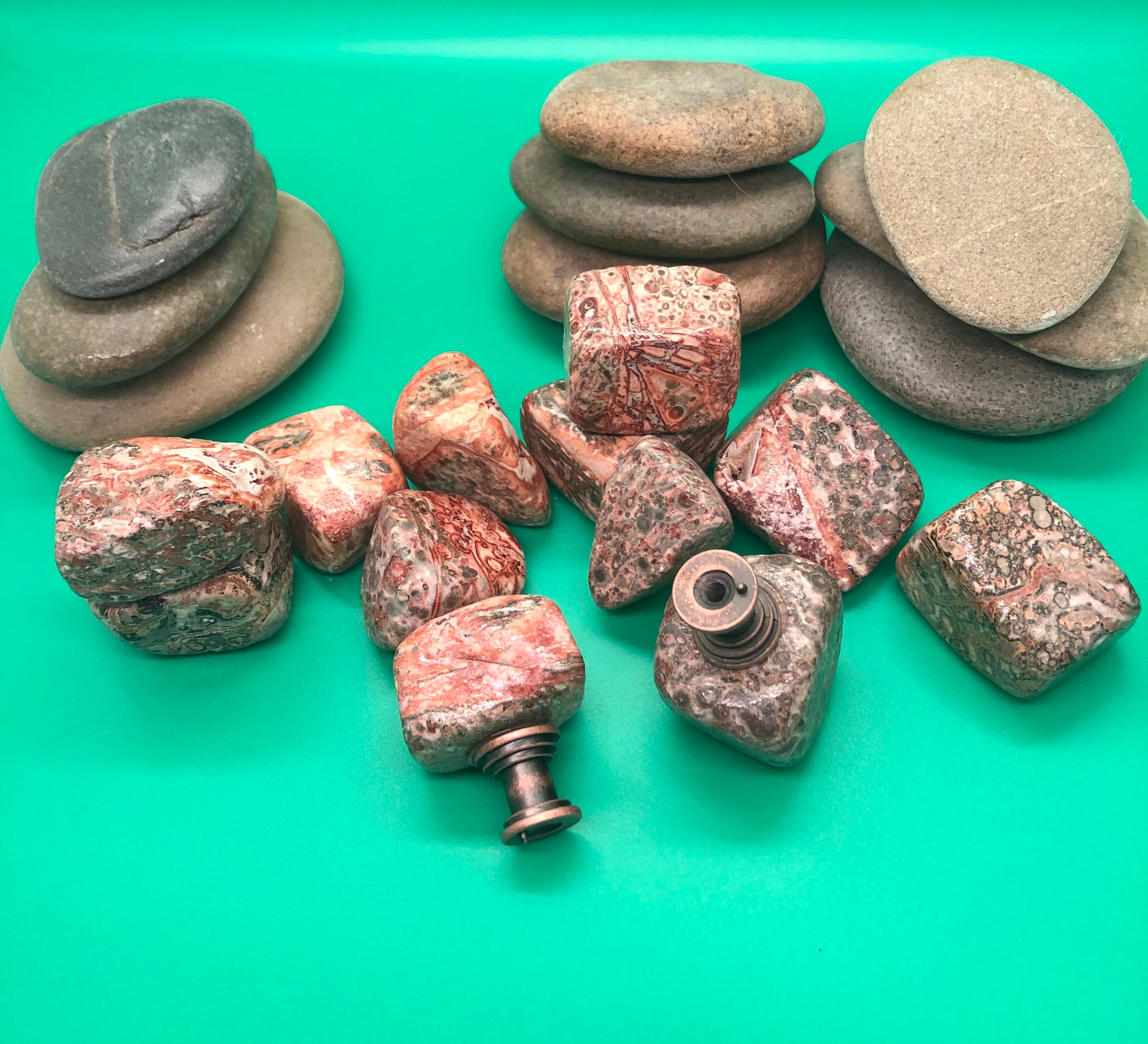 Jaguar Skin Jasper Knobs Leopard Jasper Knobs Polished | Etsy