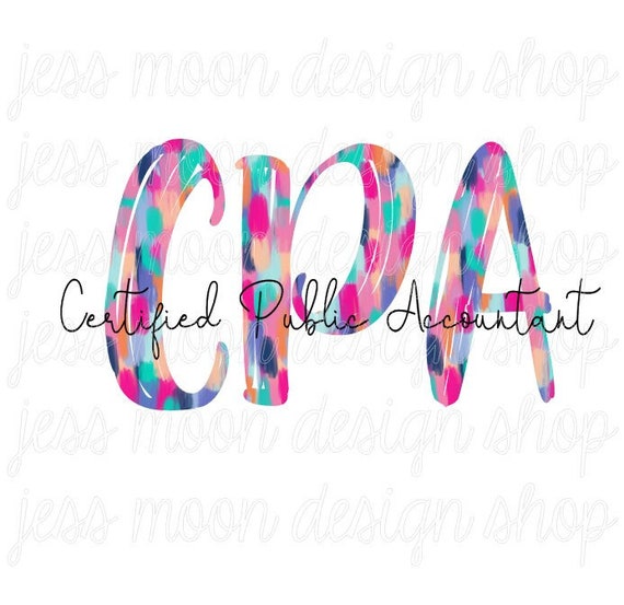 Certified Public Accountant CPA Png Sublimation Design | Etsy