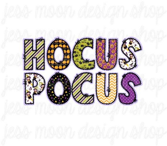 HOCUS POCUS Halloween Doodle Art Png Sublimation Design PNG - Etsy