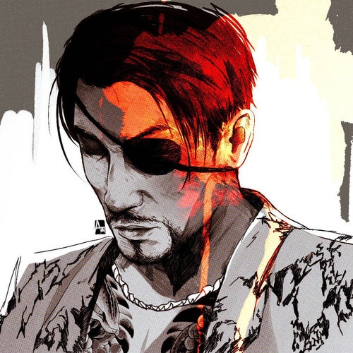 Majima Goro Evil Eye Postcard Print | Etsy