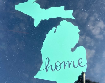 I Love Michigan Custom Vinyl Decal Sticker Choose Your Color - Etsy