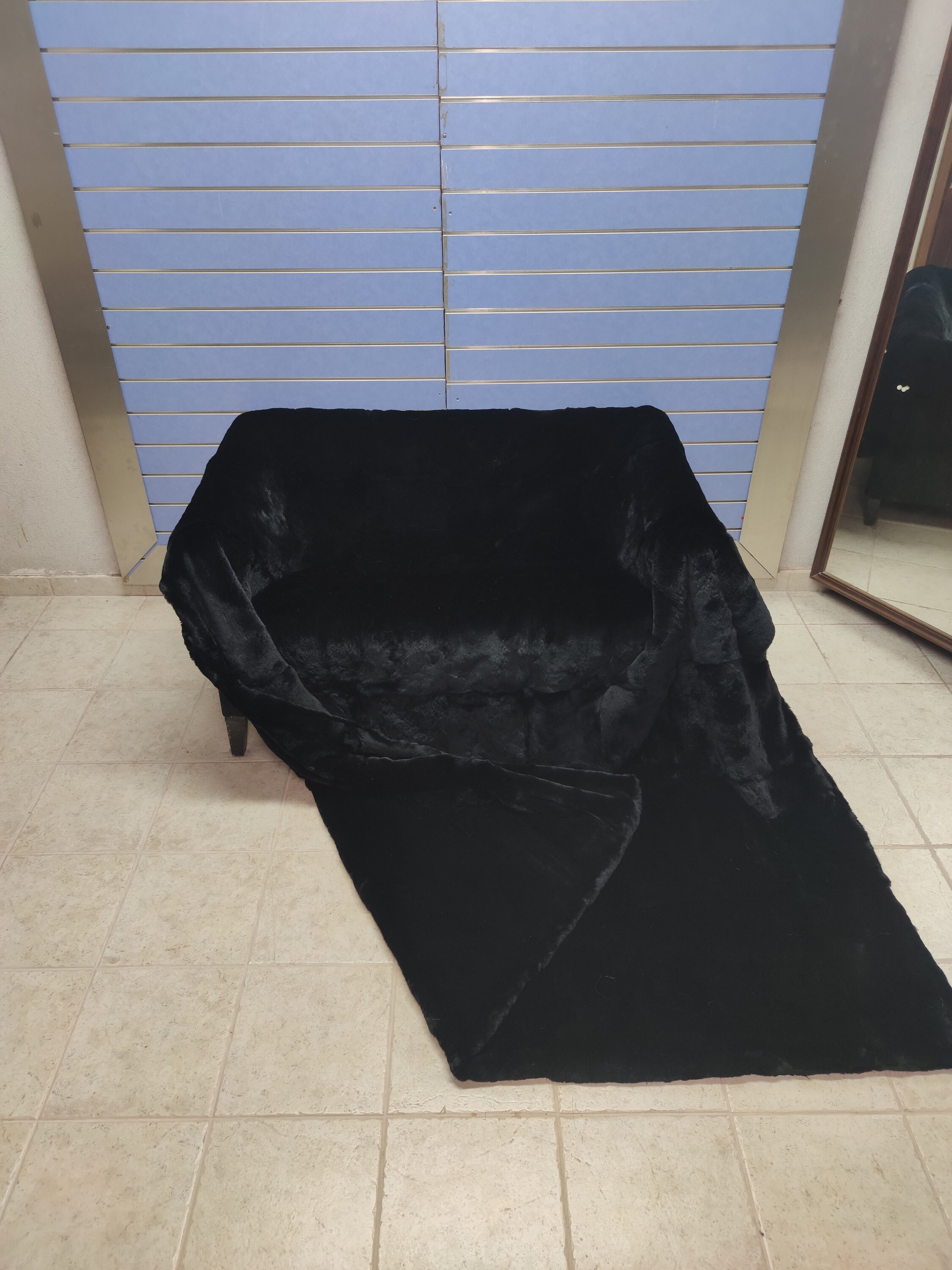 Luxury Black Rex Rabbit Full Skin Throw Double Sided 100% Real - Etsy