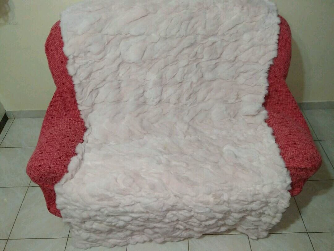 Luxus leicht rosa Rex Kaninchenfell werfen 100 % echte Rex Fell ...