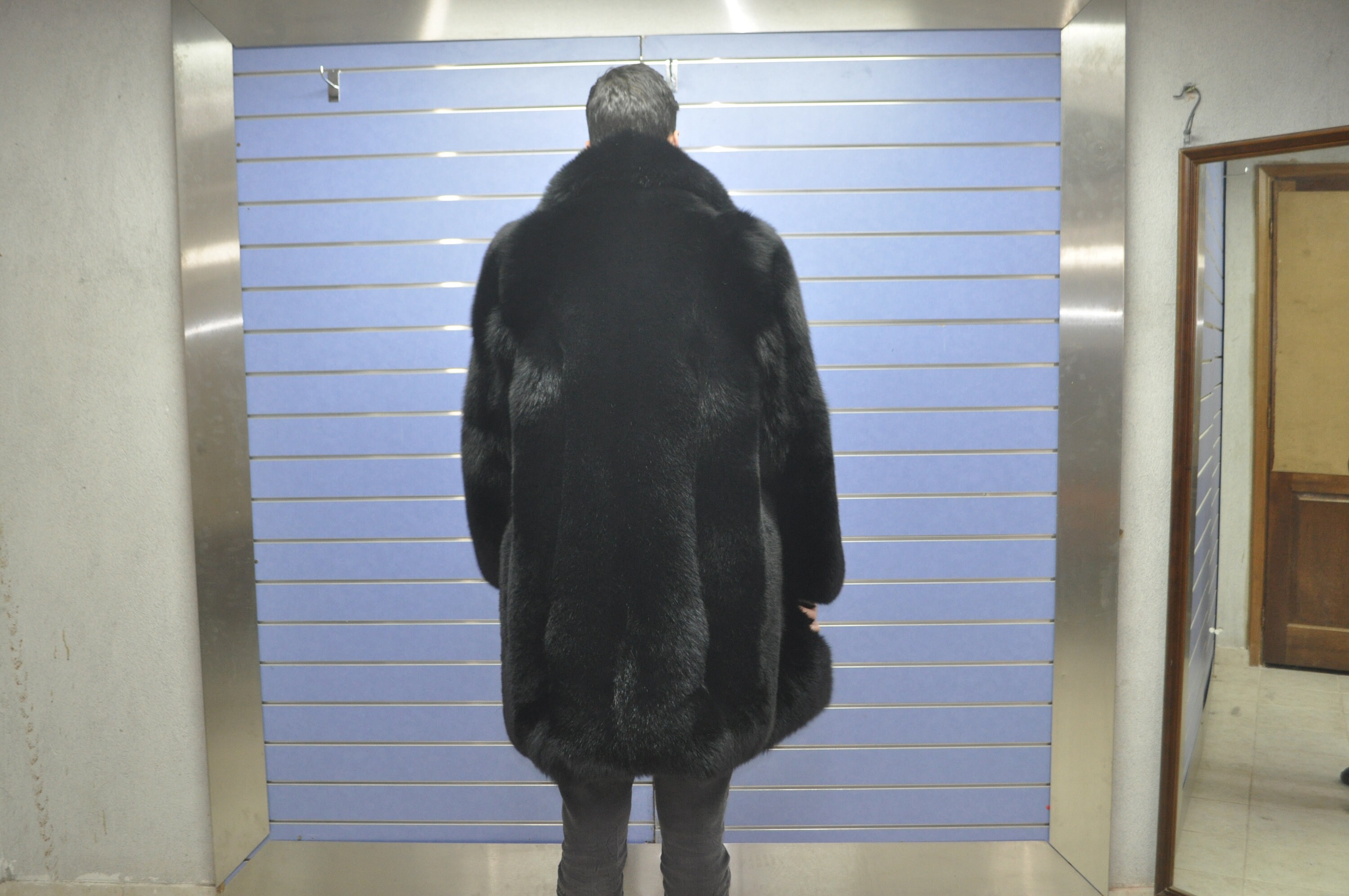 Luxury Full Skin Black Fox Fur Mens Coat Real Fur Black Fox - Etsy