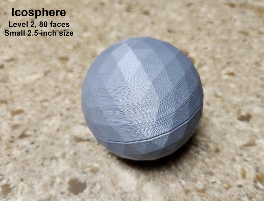 Small 3D Printed Icosphere - Etsy