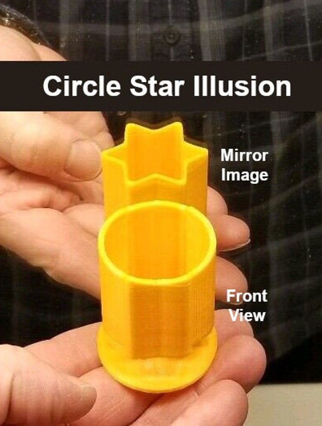 3D Printed Circle Star Illusion - Etsy UK