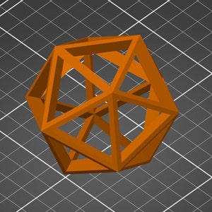 Small 3D Printed Open Platonic Solids Tetrahedron, Cube, Dodecahedron, Icosahedron, Octahedron ...