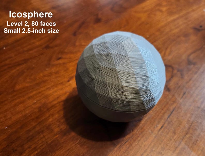 Small 3D Printed Icosphere - Etsy