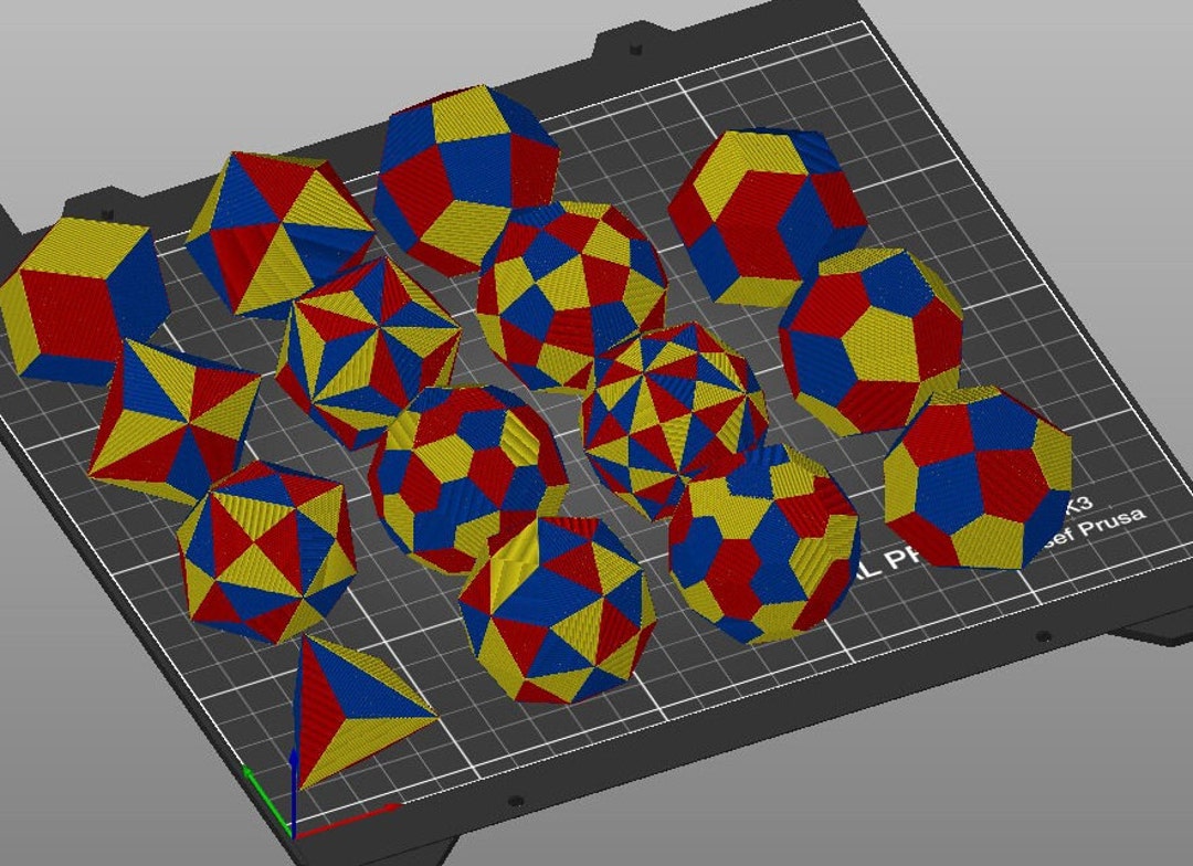 3D Printed 3-color Catalan Solids - Etsy