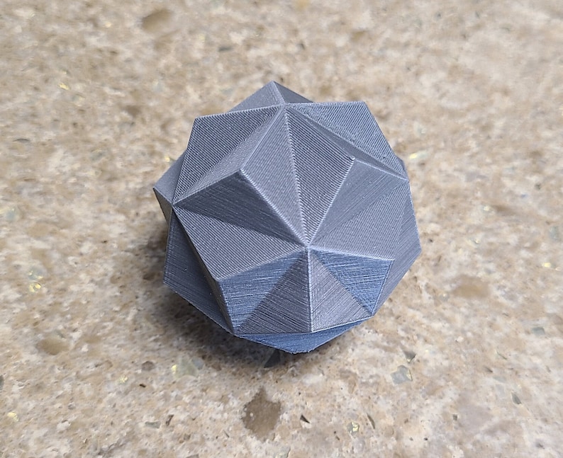 3D Printed triambic Icosahedron Polyhedral Stellation - Etsy