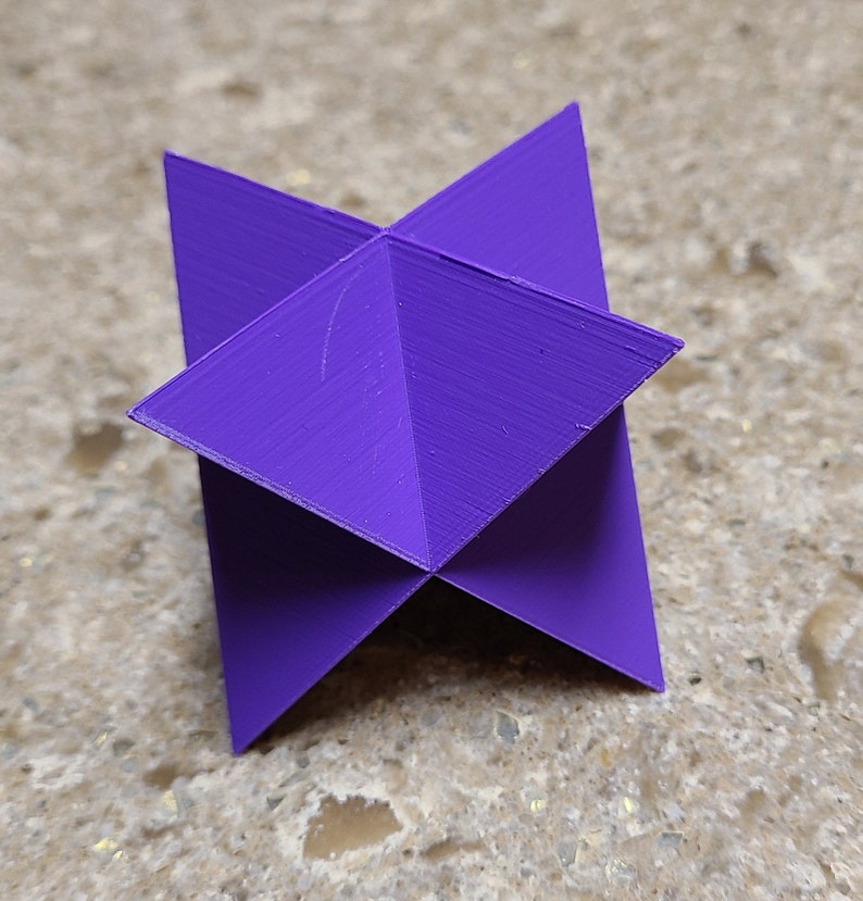 Medium 3D Printed Stellated Octahedron AKA Star Tetrahedron - Etsy