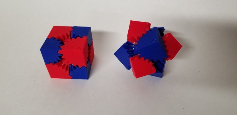 3D Printed Gear Cube Fine Tooth - Etsy