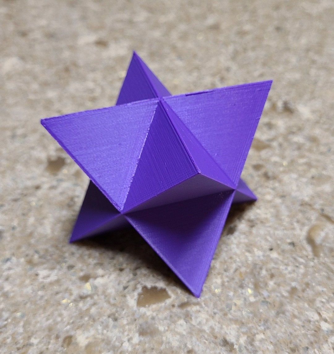 Large 3D Printed Stellated Octahedron AKA Star Tetrahedron - Etsy