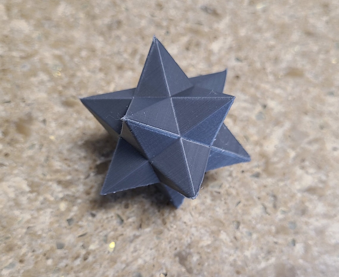 3D Printed small Stellated Dodecahedron Polyhedral Stellation - Etsy