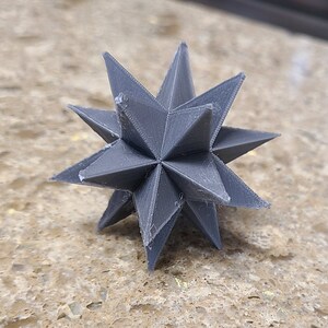 3D Printed "great Stellated Dodecahedron" Polyhedral Stellation - Etsy