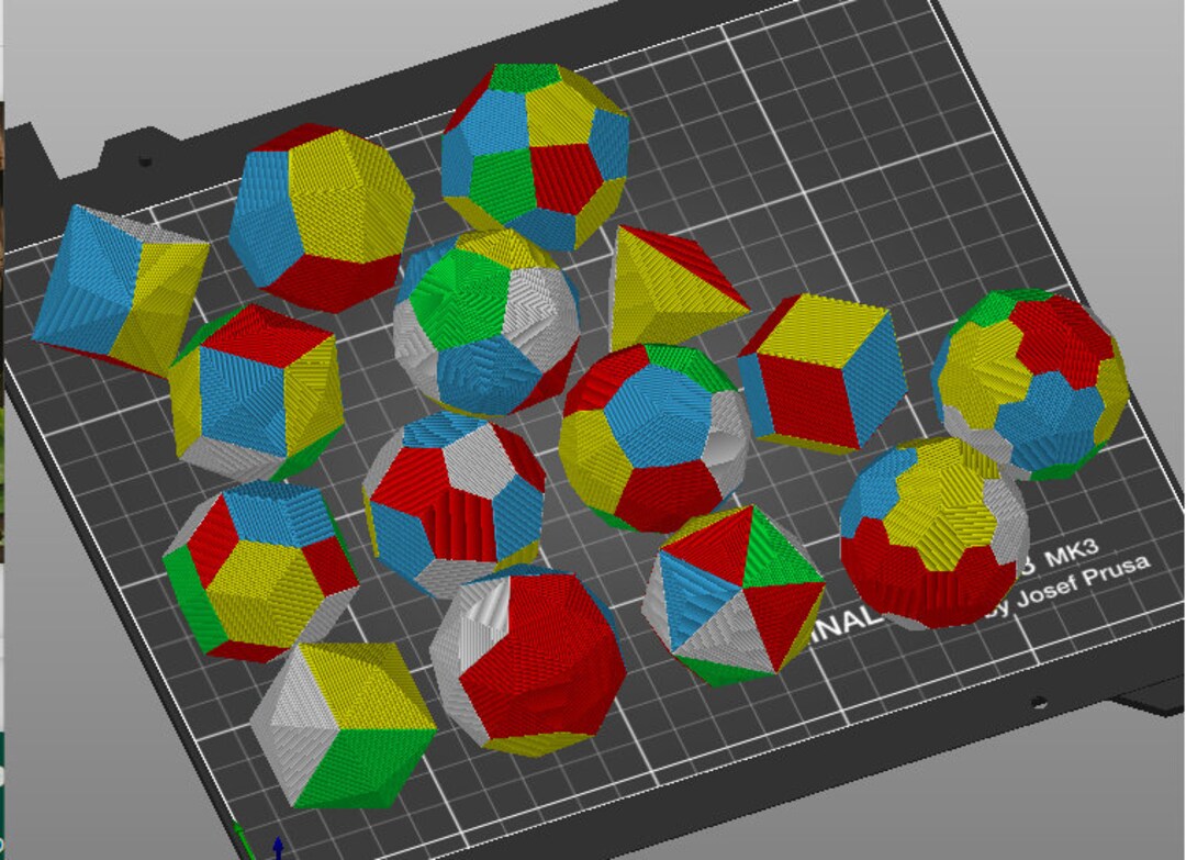 3D Printed 5-color Catalan Solids - Etsy