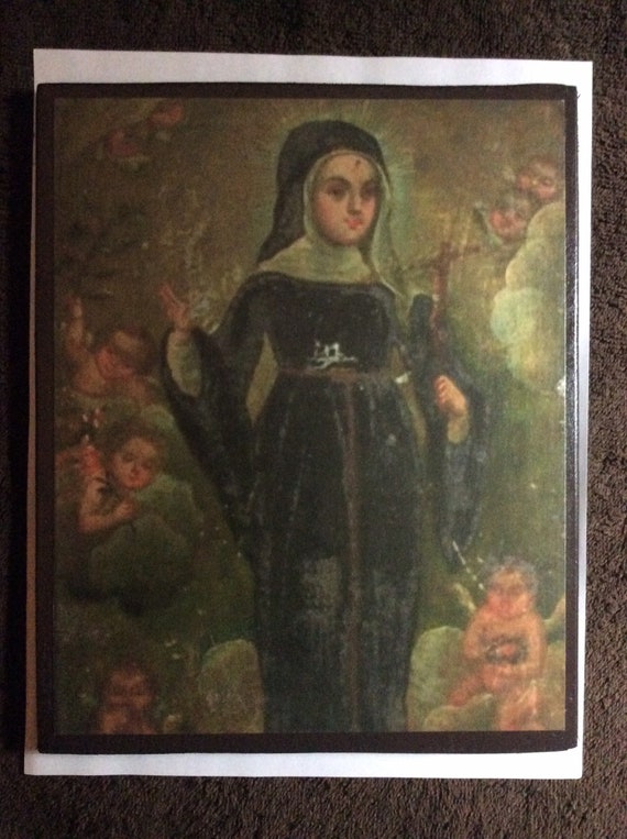 Saint Rita Vintage Print on Wood - Etsy