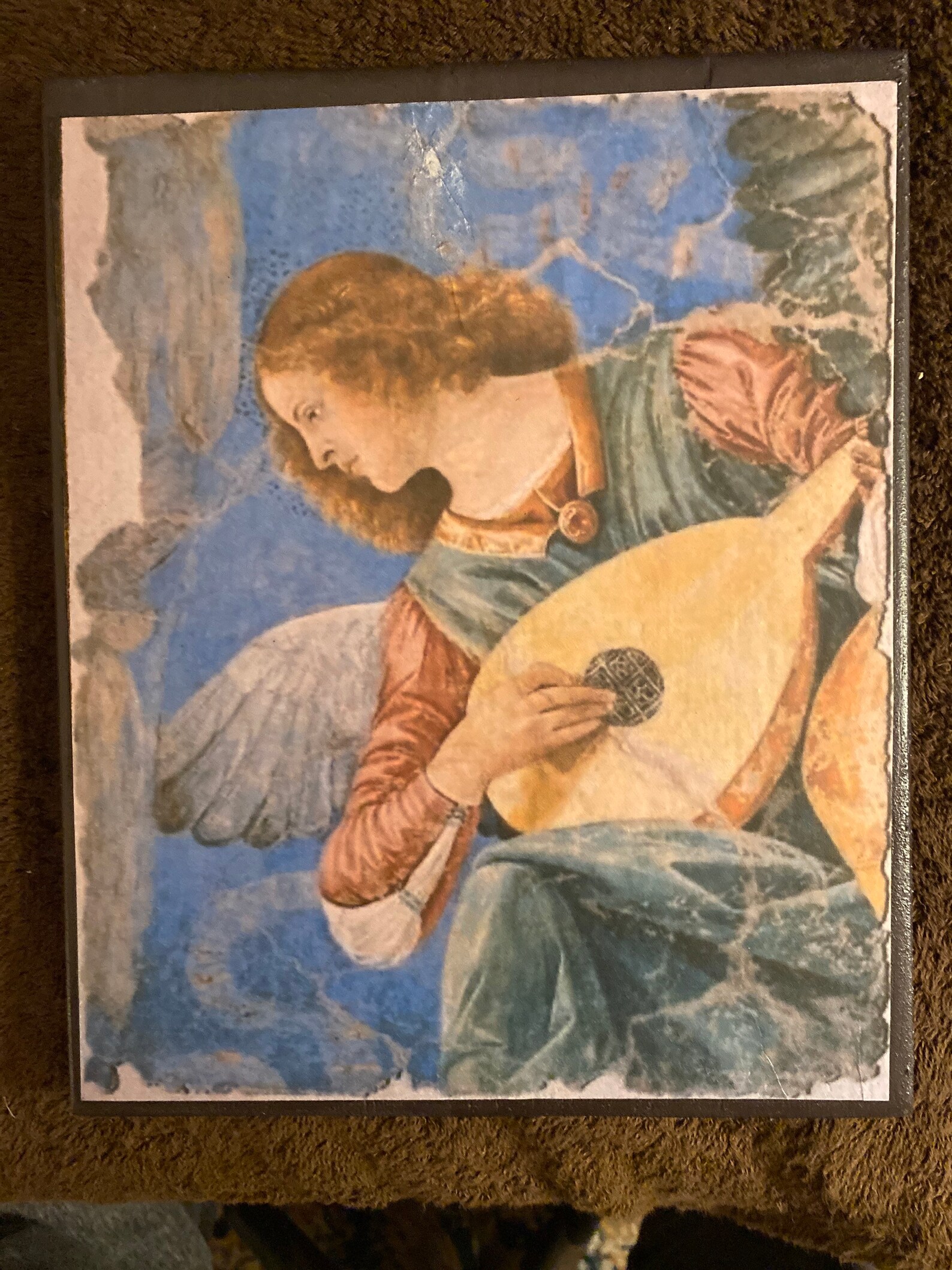 Ángel tocando un instrumento de cuerda Impresión vintage en | Etsy