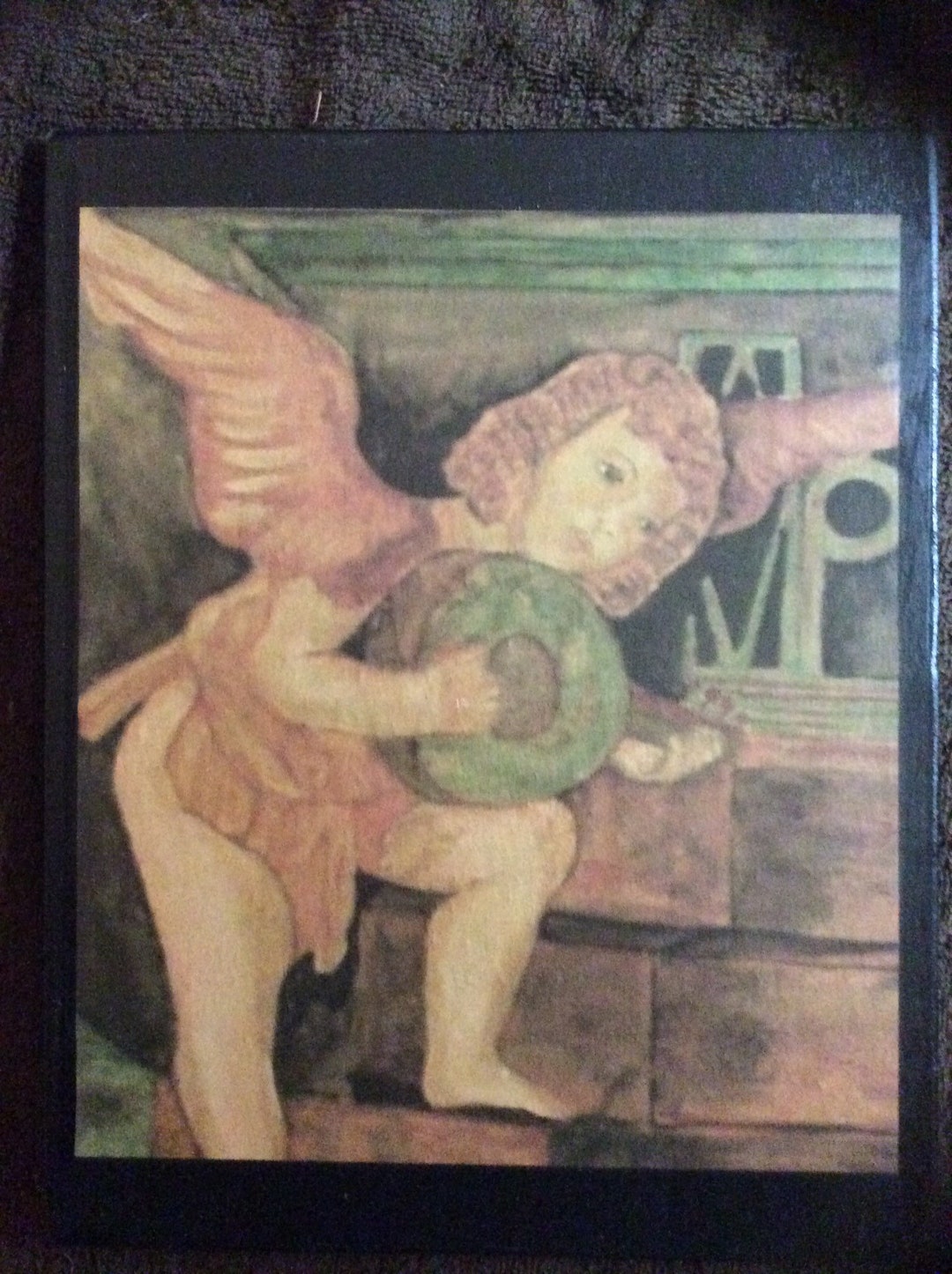 Musical Angel Print of My Original Painting 8 X 10 on Wood - Etsy