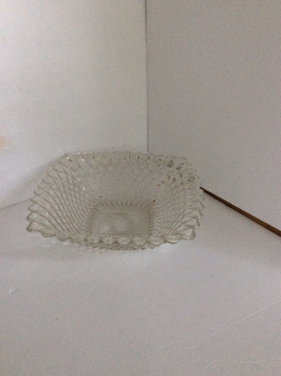 Crystal candy dish square | Etsy