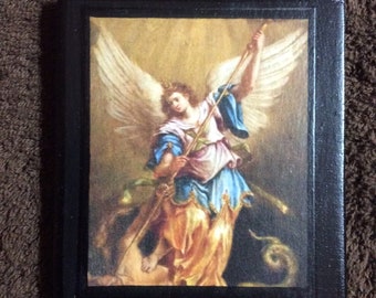 Saint Michael the Archangel Sign - Hand-painted on Solid Oak - Etsy