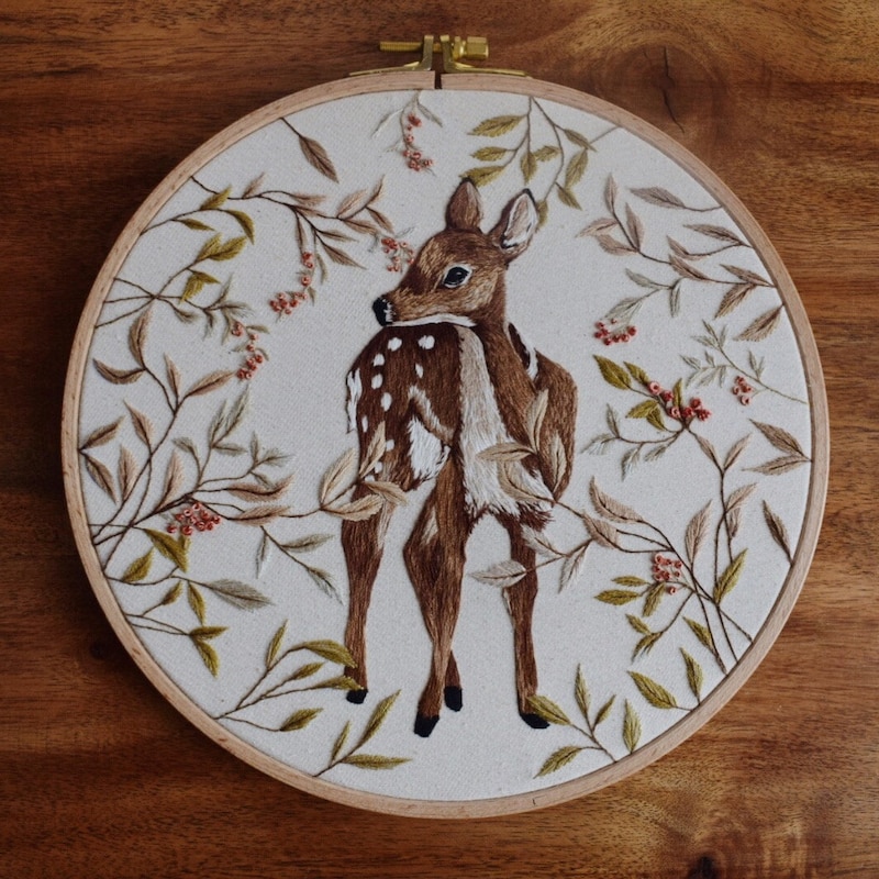Deer Embroidery - Etsy