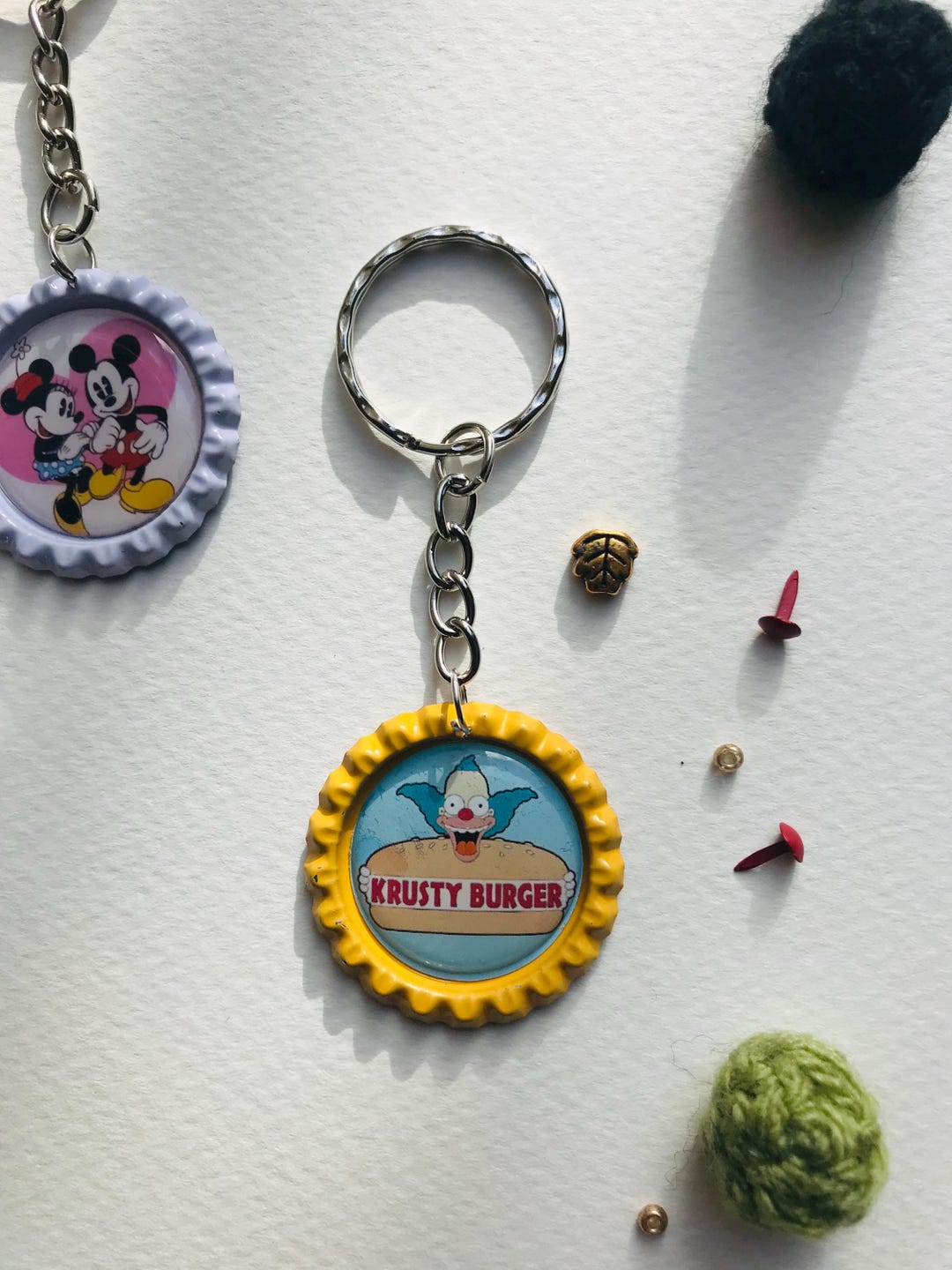Krusty the Clown, Kristy Burger Keyring, the Simpsons Gift, Simpsons ...
