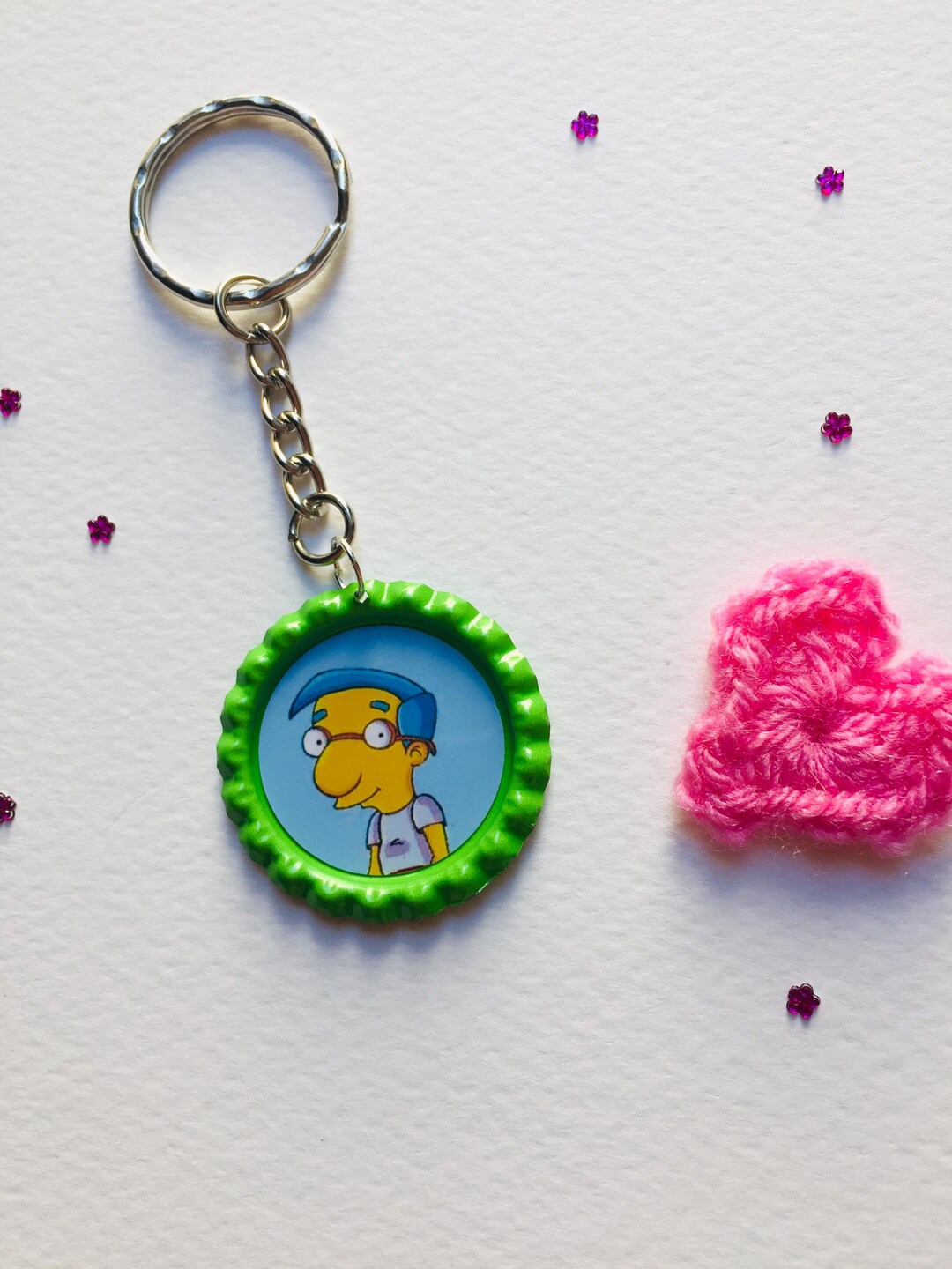 The Simpsons Keyring Milhouse Van Houten, Geek Gift, Simpsons Fan Gift ...