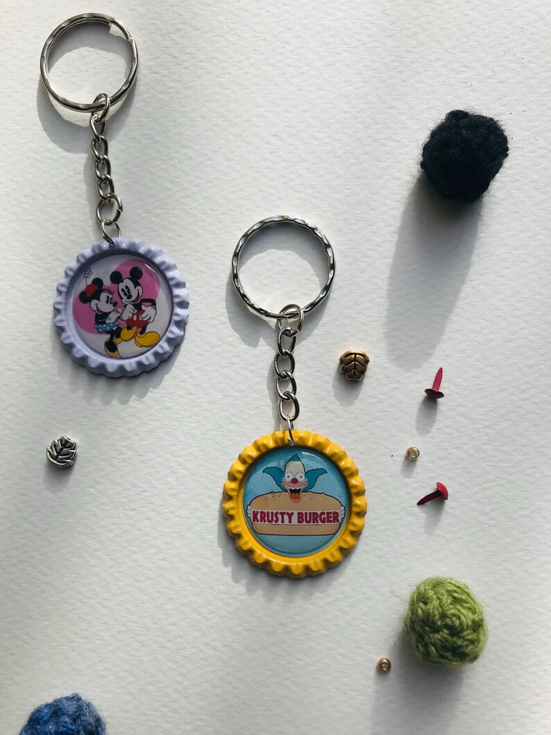 Krusty the Clown, Kristy Burger Keyring, the Simpsons Gift, Simpsons ...