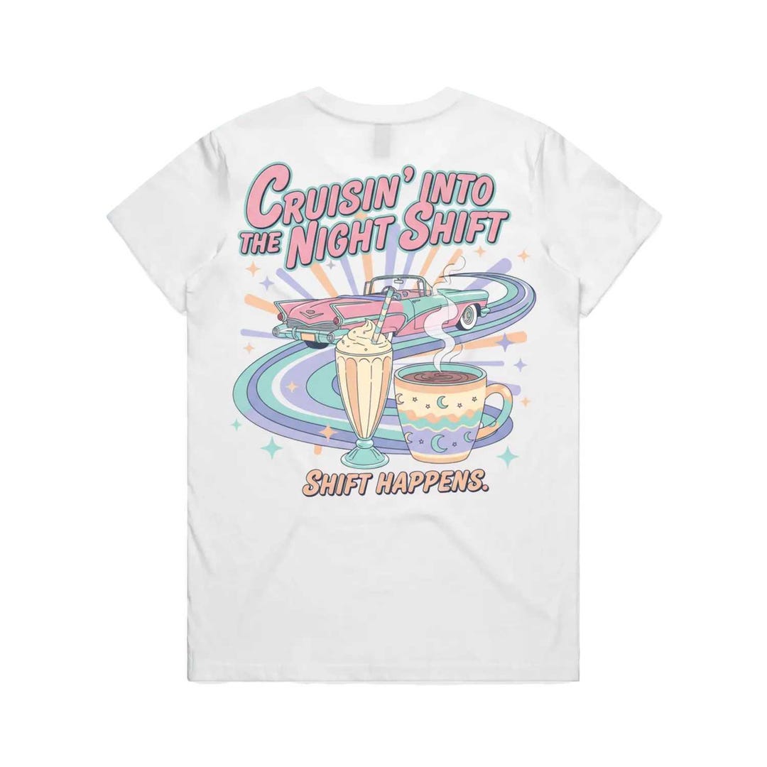 Cruisin’ Into the Night Shift – Rewind Collection Tee - Etsy