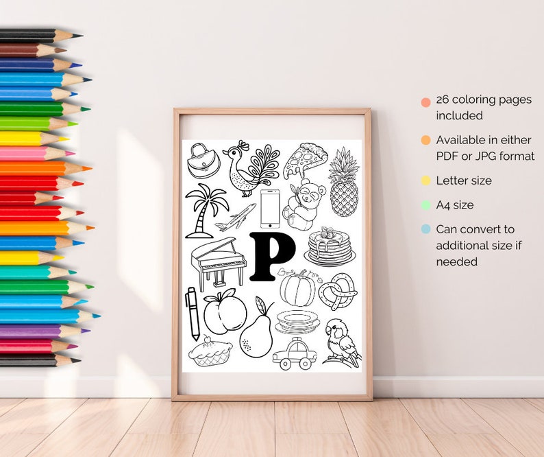 26 Letters of the Alphabet Coloring Pages, Children's Coloring Pages ...