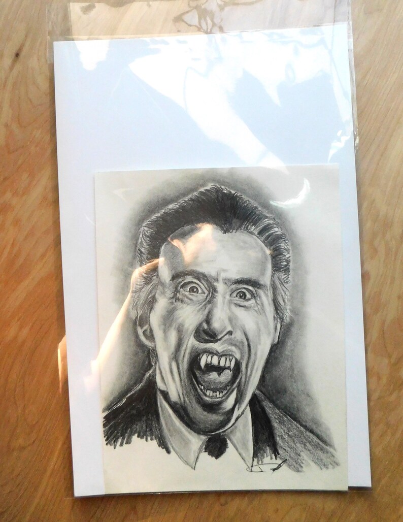 Dracula (portrait of Christopher Lee) - Etsy