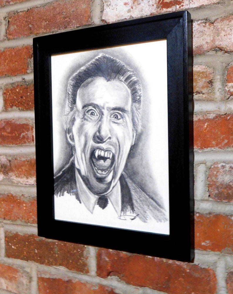 Dracula (portrait of Christopher Lee) - Etsy