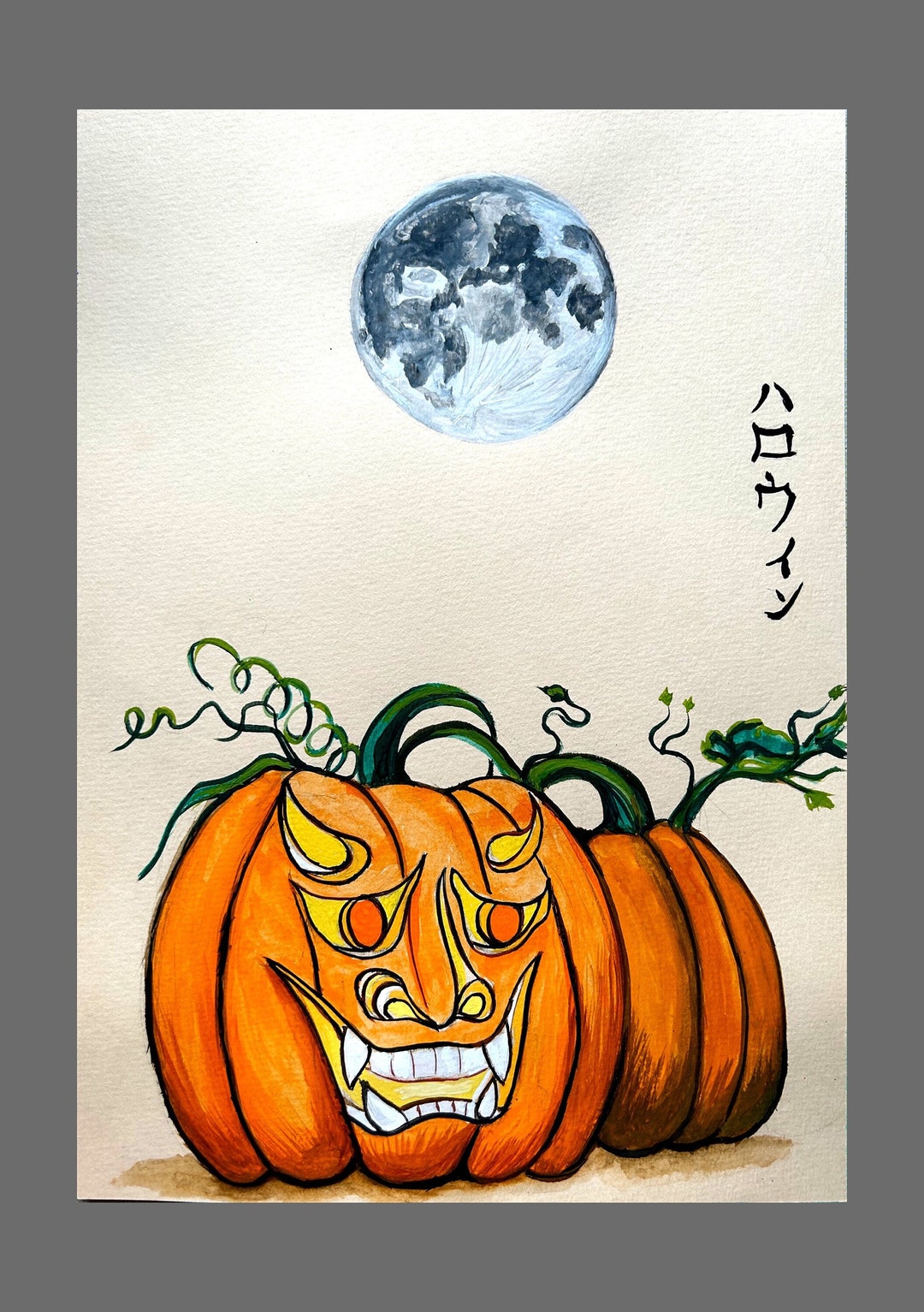 Hannya Demon Pumpkin - Etsy