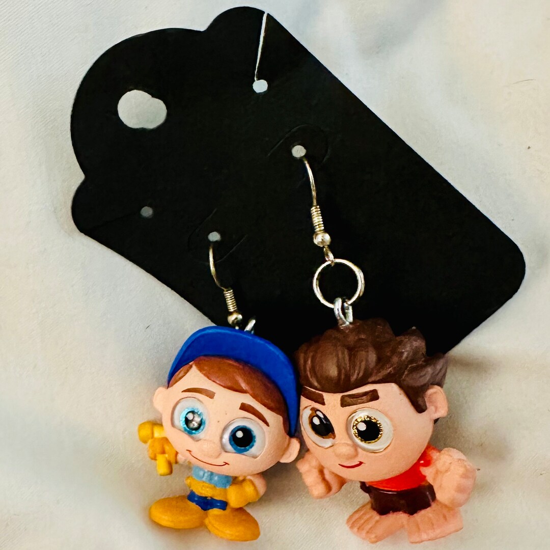 Fit Felix and Wreck It Ralph From Wreck It Ralph Doorables Earrings - Etsy