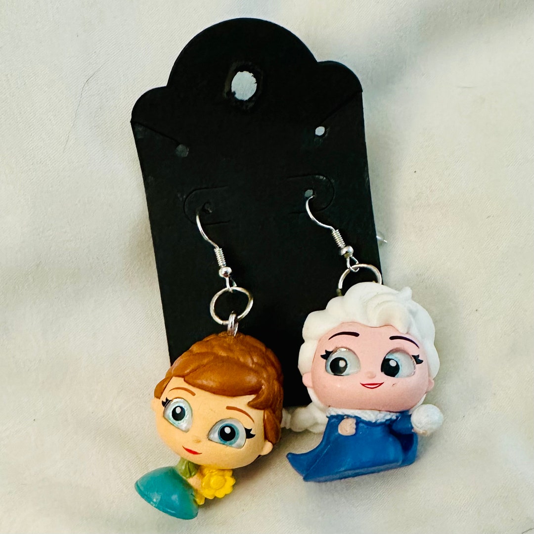 Anna and Elsa From Frozen Doorables Earrings - Etsy