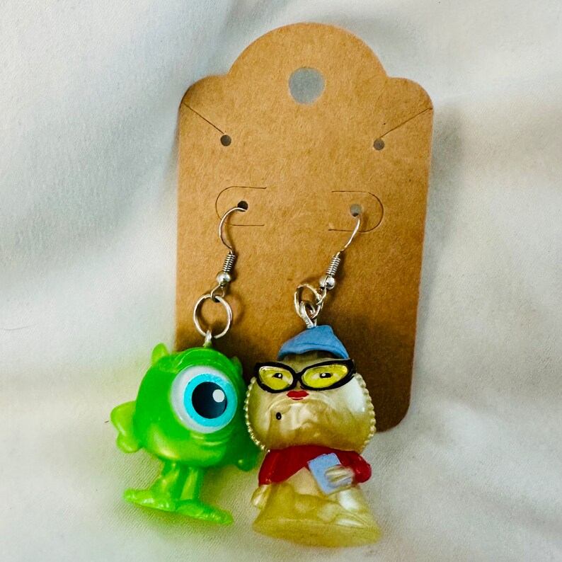 Mike Wazowski and Number 1: Roz Doorables Earrings - Etsy