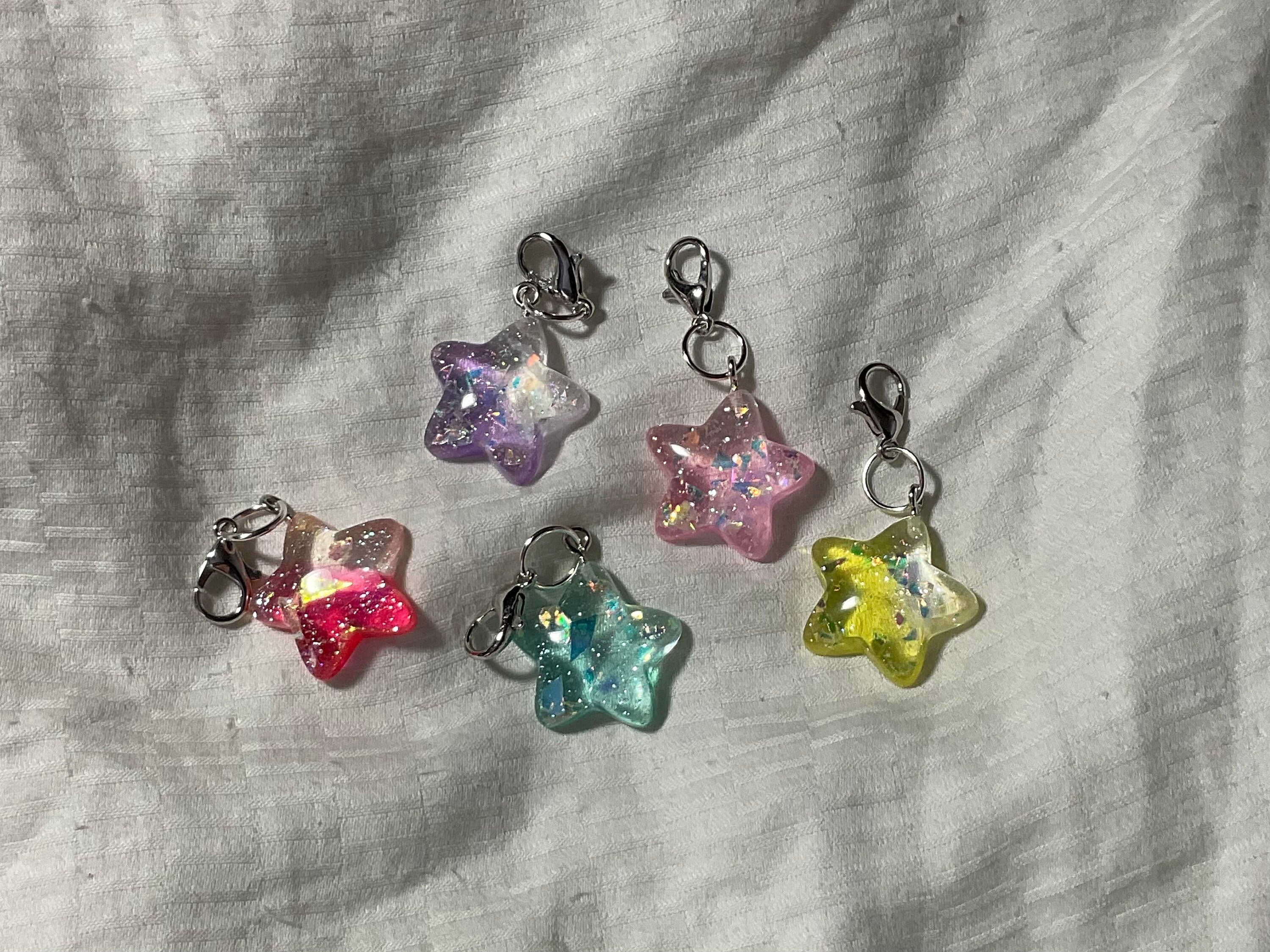 Colorful Shatter Glitter Star Stitch Markers - Etsy