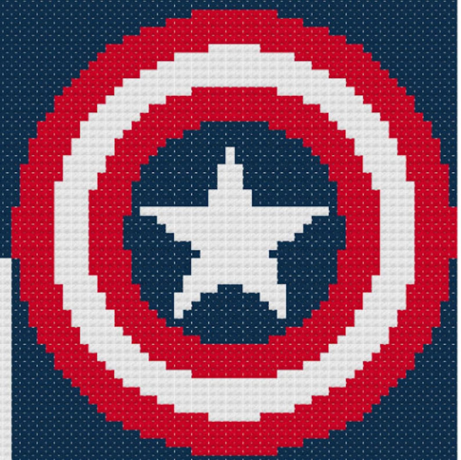 Captain America Shield Cross Stitch Pattern Avengers Cross Chart ...