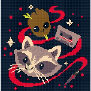 Baby Groot Cross Stitch Pattern Guardians of the Galaxy Dancing Groot ...
