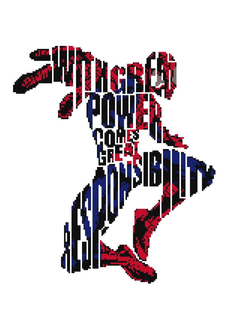 Spiderman Cross Stitch Pattern Spiderman Pattern Superhero Cross Cross ...